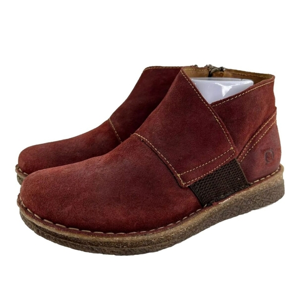 Born | Shoes | Born Tora Ankle Bootie Dark Red Nwot 7 | Poshmark